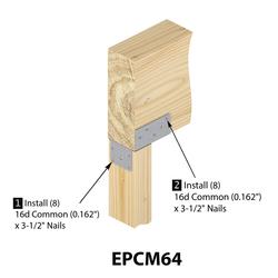 MiTek® 4" x 6" G90 Steel End Post to Beam Connector at Menards®