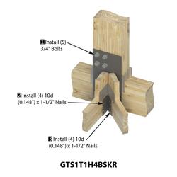 MiTek® 9-1/4" x 4-1/2" x 19" 1-Ply Hip and Jack High Skewed Right ...