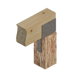 MiTek® 5-1/2" x 7-1/8" Steel End Post to Beam Connector with Screws at ...