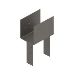 MiTek® 5-1/2" x 7-1/8" Steel End Post to Beam Connector with Screws at ...