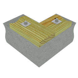 MiTek® 2" x 2" Triple Zinc Bearing Plate with 5/8" Bolt Diameter at ...