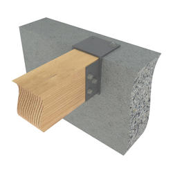 MiTek® 5-5/8" x 7-1/4" Steel Narrow Flange High Uplift Masonry Hanger ...