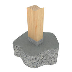 MiTek® 4" x 6" Triple Zinc Steel Rough 4-Sided Post Anchor at Menards®