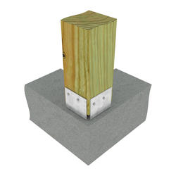 MiTek® 5" x 5" Triple Zinc Steel Rough 4-Sided Post Anchor at Menards®