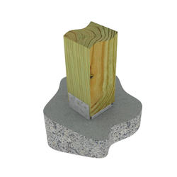 MiTek® 6" x 6" Triple Zinc Rough Adjustable Post Base at Menards®