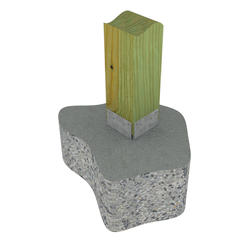 MiTek® 6" x 6" Triple Zinc Rough 4-Sided Post Anchor at Menards®