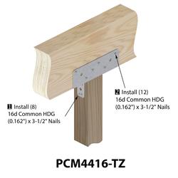 MiTek® 4" x 4" Triple Zinc Post to Beam Connector at Menards®