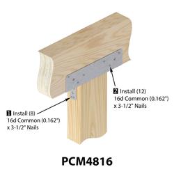 MiTek® 4" x 8" 16-Gauge G90 Steel Post to Beam Connector at Menards®