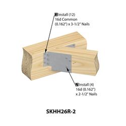 MiTek® 2" x 6"-8" G90 Steel Heavy Skewed Right Double Hanger at Menards®