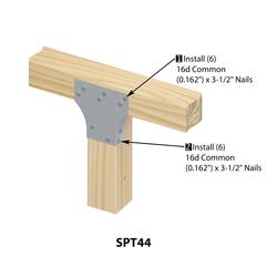 MiTek® 3-9/16" x 6-3/4" 4X G90 Steel Stud Plate Tie at Menards®