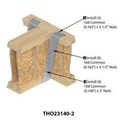 MiTek® 4-1/2" - 4-5/8" x 14" G90 Steel Top Mount I-Joist Hanger at Menards®