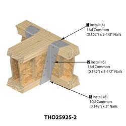 MiTek® 5" x 9-1/4" G90 Steel Top Mount I-Joist Hanger at Menards®