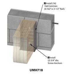 MiTek® 7-1/8" x 15-1/2" Steel Universal Masonry Hanger at Menards®