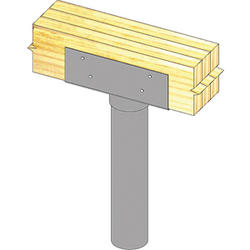 MiTek® 4" x 4-5/8" Steel Lally Post to Beam Connector at Menards®