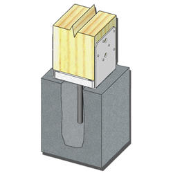 MiTek® 6" x 6" G90 Steel 2-Sided High Uplift Post Anchor at Menards®