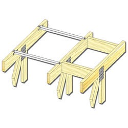 MiTek® 24" G90 Steel Stabilizer Truss Brace and Spacer - 25 Pack at ...