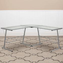 Silver L-Shaped Computer Desk at Menards®