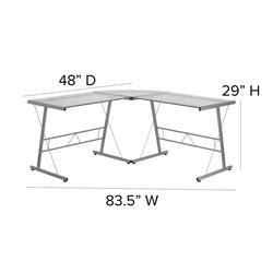 Silver L-Shaped Computer Desk at Menards®