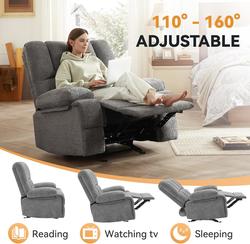 Oversized Light Gray Manual Rocker Recliner at Menards®