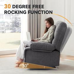Oversized Light Gray Manual Rocker Recliner at Menards®