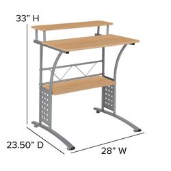 Computer Desk with Top and Lower Storage Shelves at Menards®