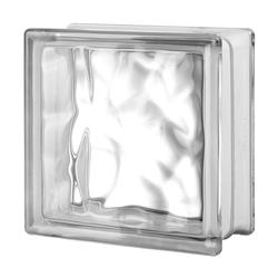 Seves 8 W x 8 H x 4 D Nubio Wave Clear Glass Block at Menards®