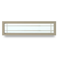 Hy-Lite® 48"W x 12"H Tan Frame Fixed Picture Window - Prairie Glass at ...