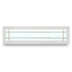 Hy-Lite® 48"W x 12"H White Frame Fixed Window - Prairie Glass at Menards®