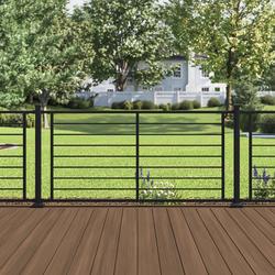 UltraDeck 6' x 34" Black Level Steel Horizontal Rod Rail at Menards®