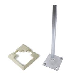 SimTek Fence Beige Corner Post Mounting Bracket and Skirt at Menards®