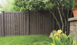 SimTek Fence Dark Brown End Post Mounting Bracket and Skirt at Menards®