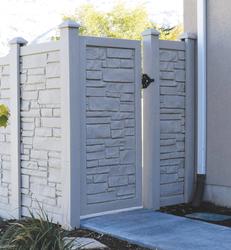 SimTek® EcoStone® 6 x 6 Gray Composite Fence Panel at Menards®