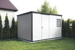 DuraMax® 13 x 10 x 7-1/2' Insulated Flat Roof Steel Building at Menards®