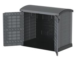 DuraMax® StoreAway 5 x 3 x 4' Horizontal Gray Resin Storage Unit with ...