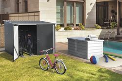 DuraMax® 6 x 6 x 5' Outdoor Steel Bicycle Storage Shed at Menards®