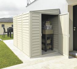 DuraMax® SideMate 4 x 8 x 6' Vinyl Storage Shed with Foundation Kit at ...