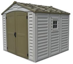 DuraMax® DuraPlus 8 x 8 x 7-1/2' Vinyl Storage Building with Foundation ...