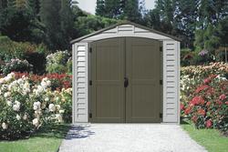 DuraMax® DuraPlus 8 x 8 x 7-1/2' Vinyl Storage Building with Foundation ...