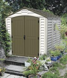 DuraMax® DuraPlus 8 x 8 x 7-1/2' Vinyl Storage Building with Foundation ...