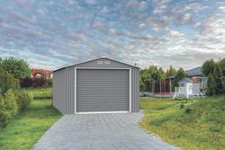 DuraMax® Imperial 12 x 20 x 8-1/2' Light Gray Metal Garage at Menards®