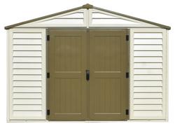 DuraMax® WoodBridge® Plus 10 x 8' Vinyl Storage Shed with Foundation ...