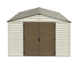 DuraMax® WoodBridge® Plus 10 x 13' Vinyl Storage Shed with Foundation ...