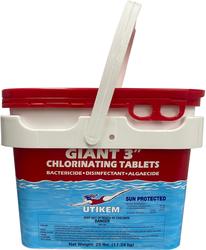 Utikem® Giant 3" Pool Chlorine Tablets - 25 lbs. at Menards®