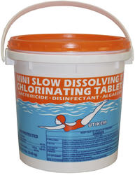 Utikem® Mini 1" Slow Dissolving Pool Chlorinating Tablets - 8 lbs. at ...