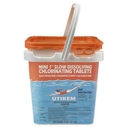 Utikem® Mini 1" Slow Dissolving Pool Chlorinating Tablets - 8 lbs. at ...