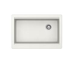 Allen + Roth Apron Front 33" White Granite Composite Single Bowl ...