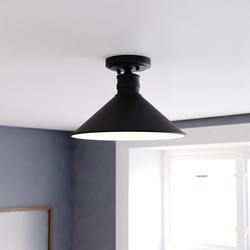 Patriot Lighting® Akron Oil Rubbed Bronze 1-Light Semi-Flush Mount ...