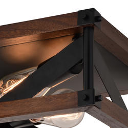Patriot Lighting® Wade Matte Black 2-Light Flush Mount Ceiling Light at ...
