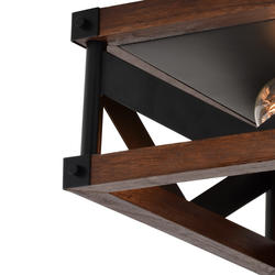 Patriot Lighting® Wade Matte Black 2-Light Flush Mount Ceiling Light at ...