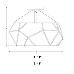 Patriot Lighting® Euclid Aged Brass 3 Light Semi-Flush Mount Ceiling ...